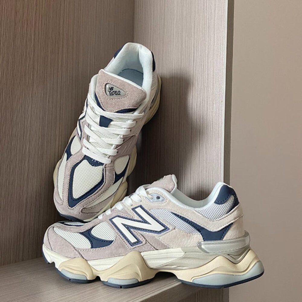 New Balance 9060 Retro Light Gray Platform Sneakers - Gem